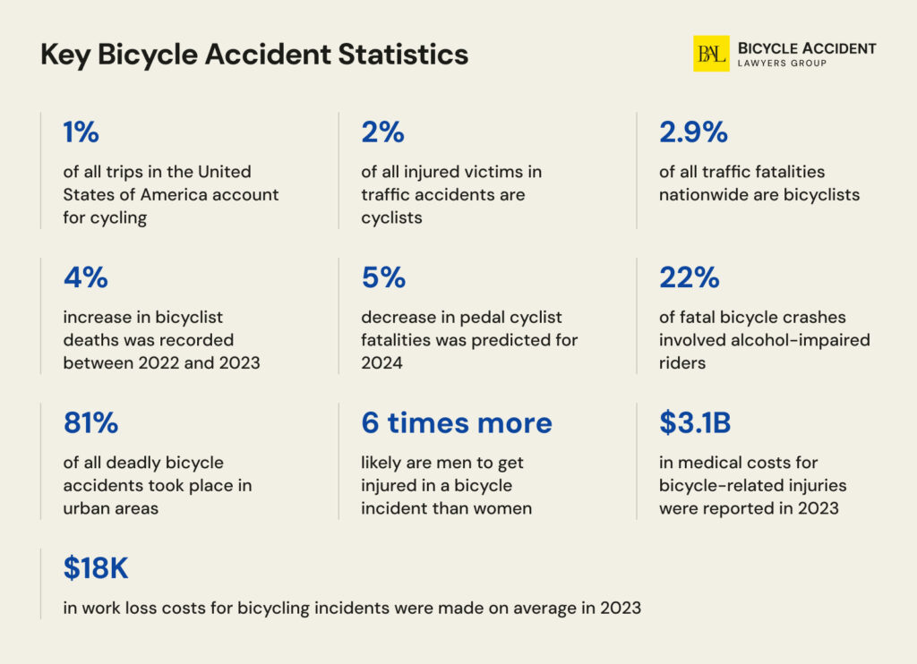 12 Bicycle Accident Death Statistics for the 2025
